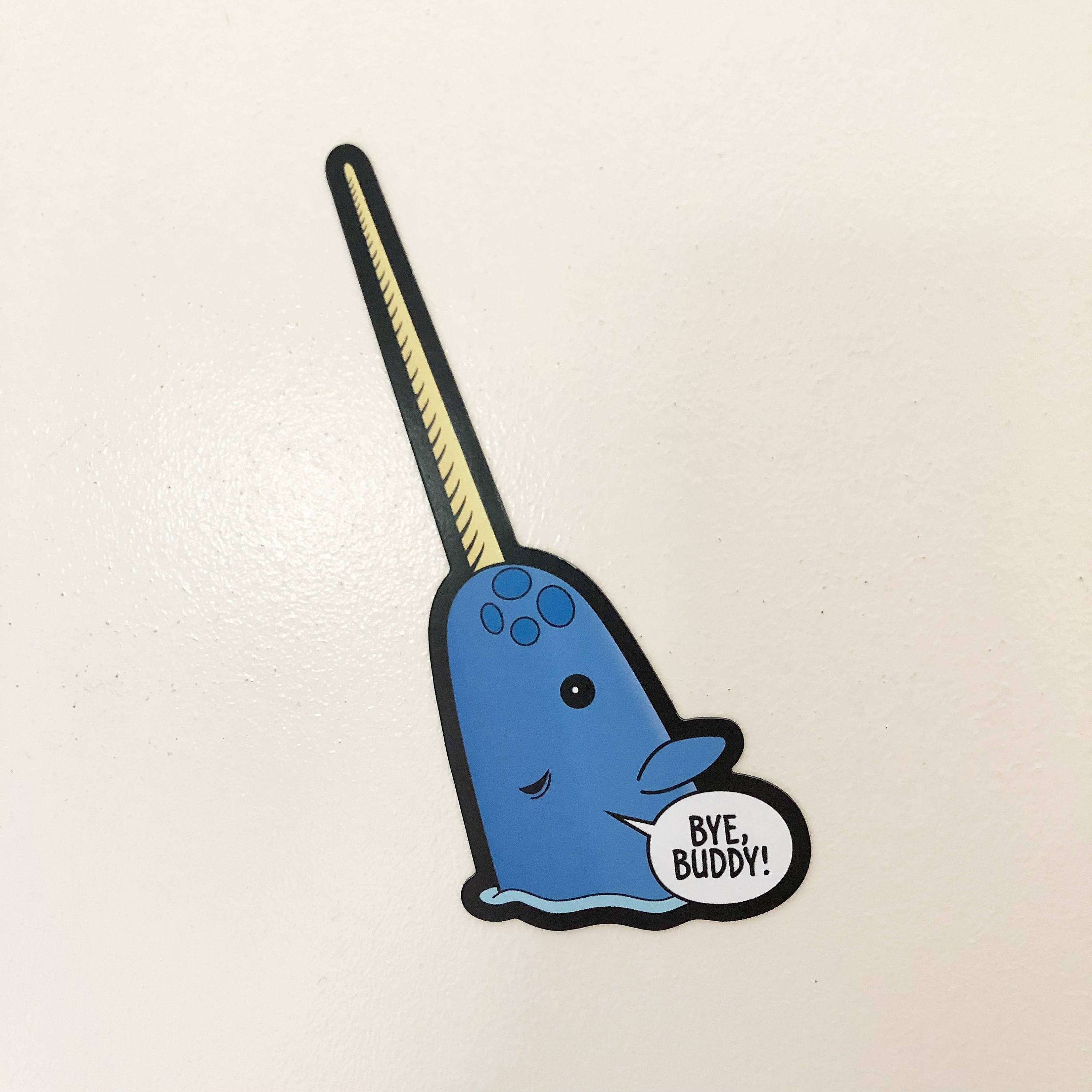 Mr. Narwhal Vinyl Magnet | Crumby Pins